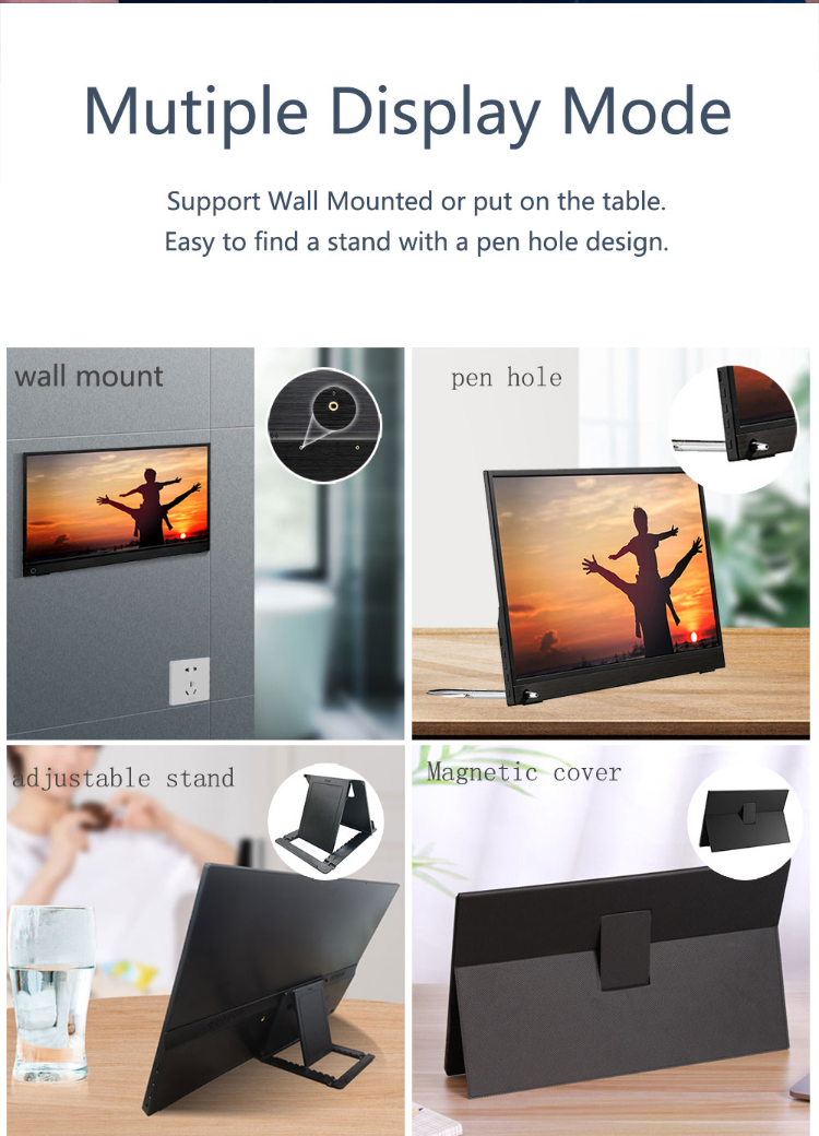 1080p Gaming Touch Portable Monitor 13.3 Inch For Ps4 Ps5 Laptop Mac ...