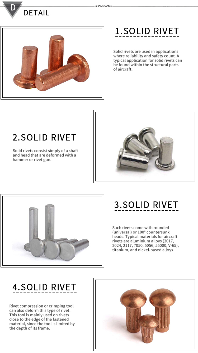 Buy Wholesale China China Manufacturer Custom Solid Aluminum Rivet 1/4 ...