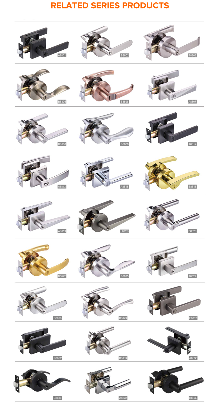 Wholesale Zinc Alloy Safe Tubular Mechanism Double Sided Door Handle ...