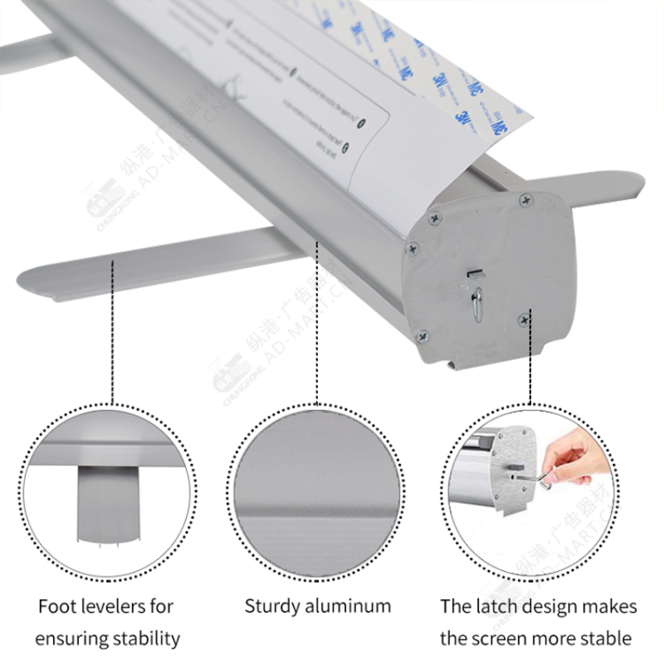 Aluminum Roll Up Banner Economical Portable Retractable Pull Up Banner ...