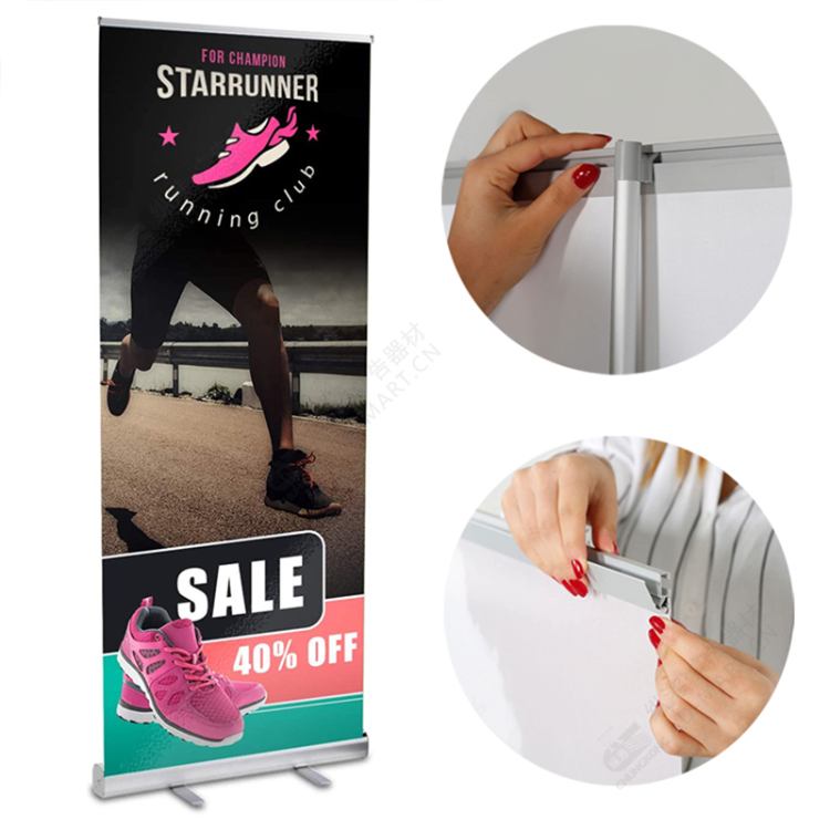 Aluminum Roll Up Banner Economical Portable Retractable Pull Up Banner ...