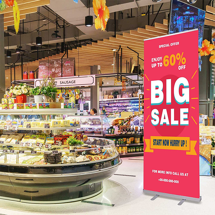 Aluminum Roll Up Banner Economical Portable Retractable Pull Up Banner ...