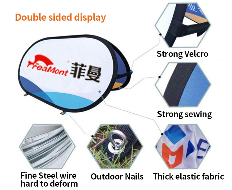 Custom Exhibition Golf Oval Pop Up Banner Pop Up A Frame, China Custom ...