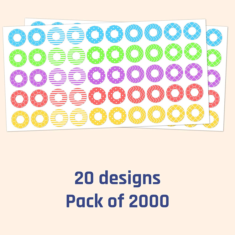 Hole Punch Reinforcement Sticker Labels, Tear Resistant Plastic Circles ...