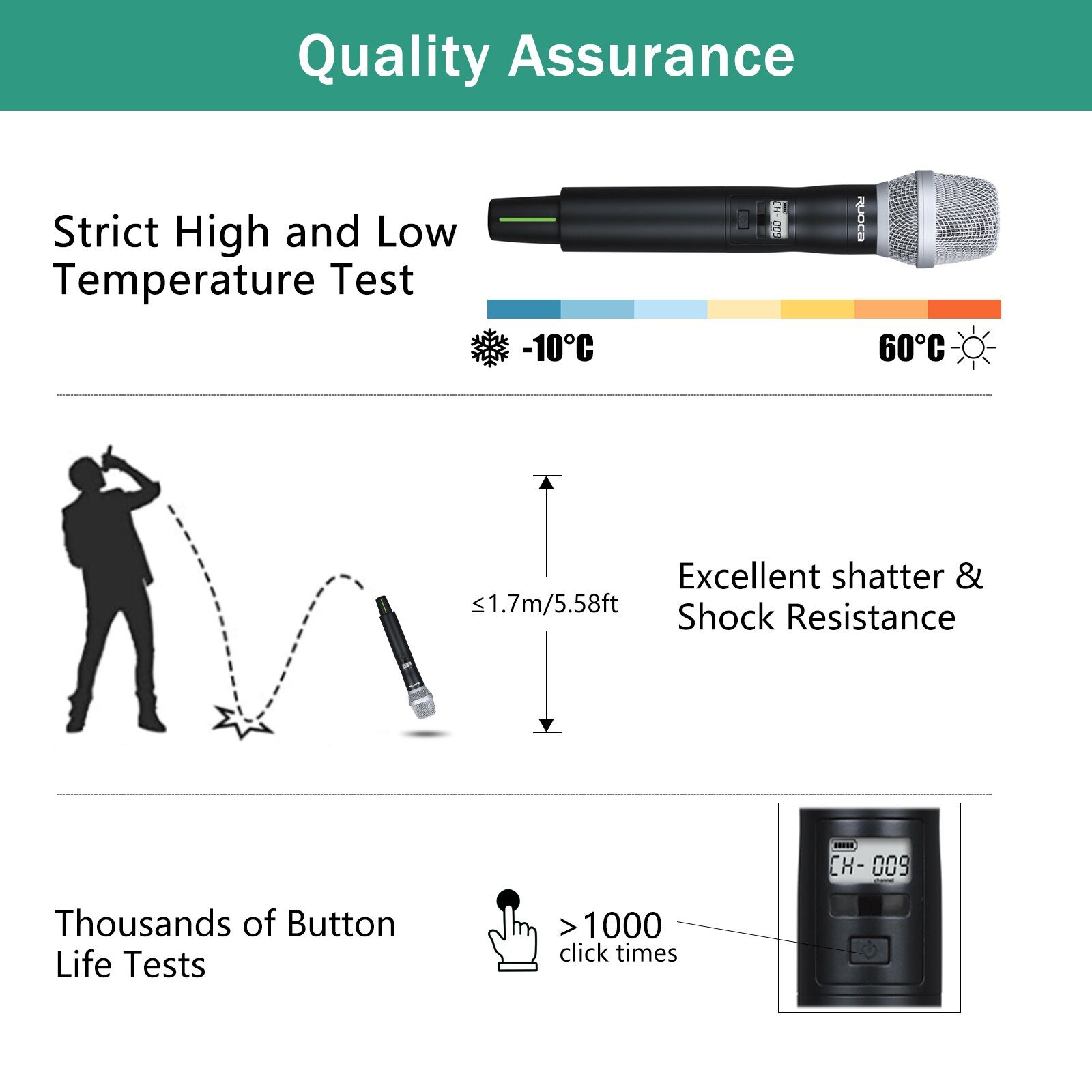 Buy Wholesale China High Quality Handheld Wireless Mic Uhf Wireless ...