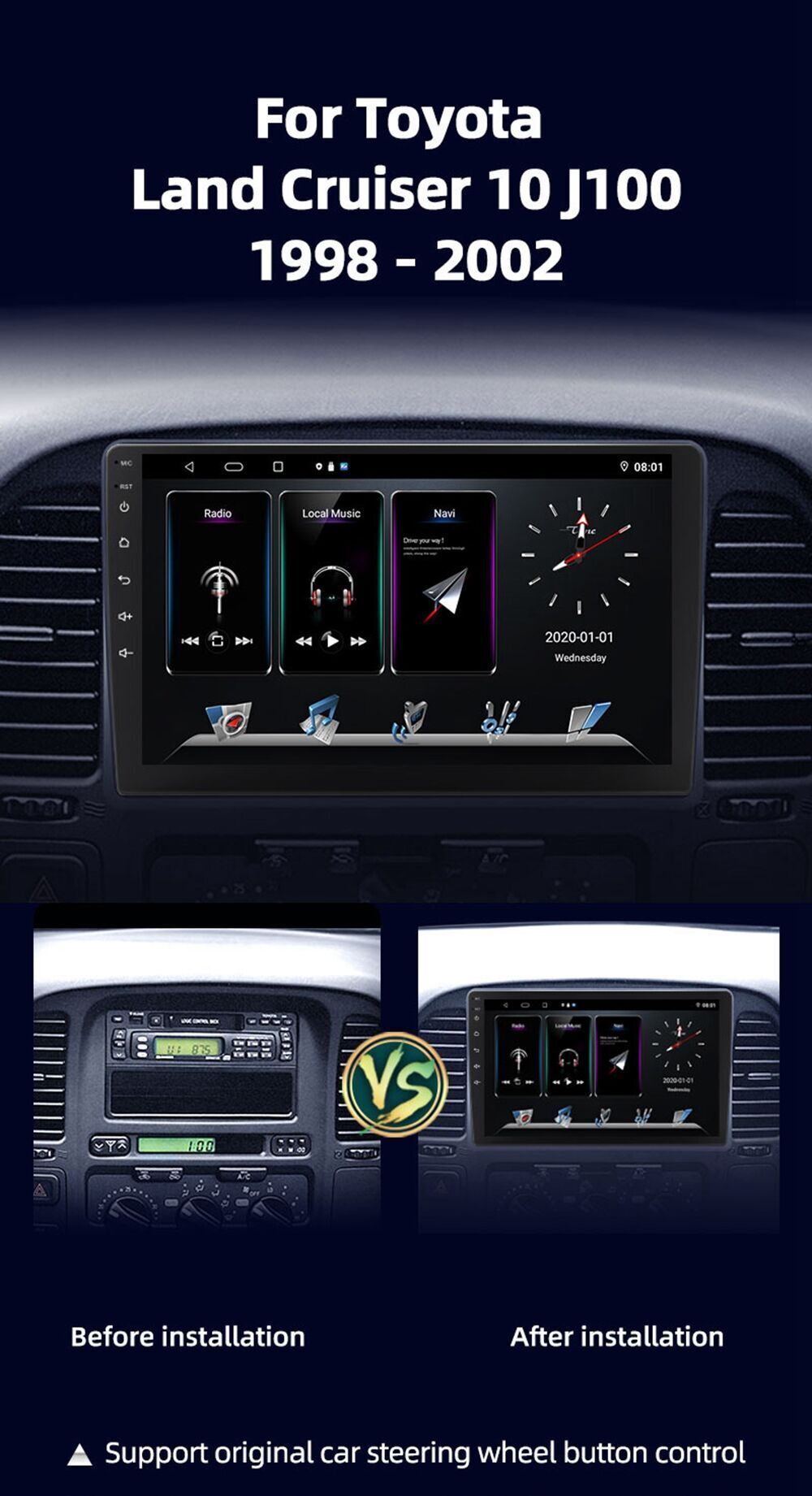 No 1 Brand Caska Multimedia Head Unit Dvr Factory Price Car Media Audio Stereo Car Radio Car