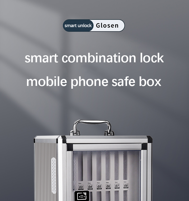 Glosen Smart Safe Box With Wireless Phone Charger Mobile Phone Safety ...