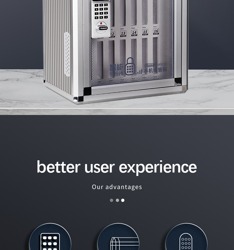 Glosen Smart Safe Box With Wireless Phone Charger Mobile Phone Safety ...