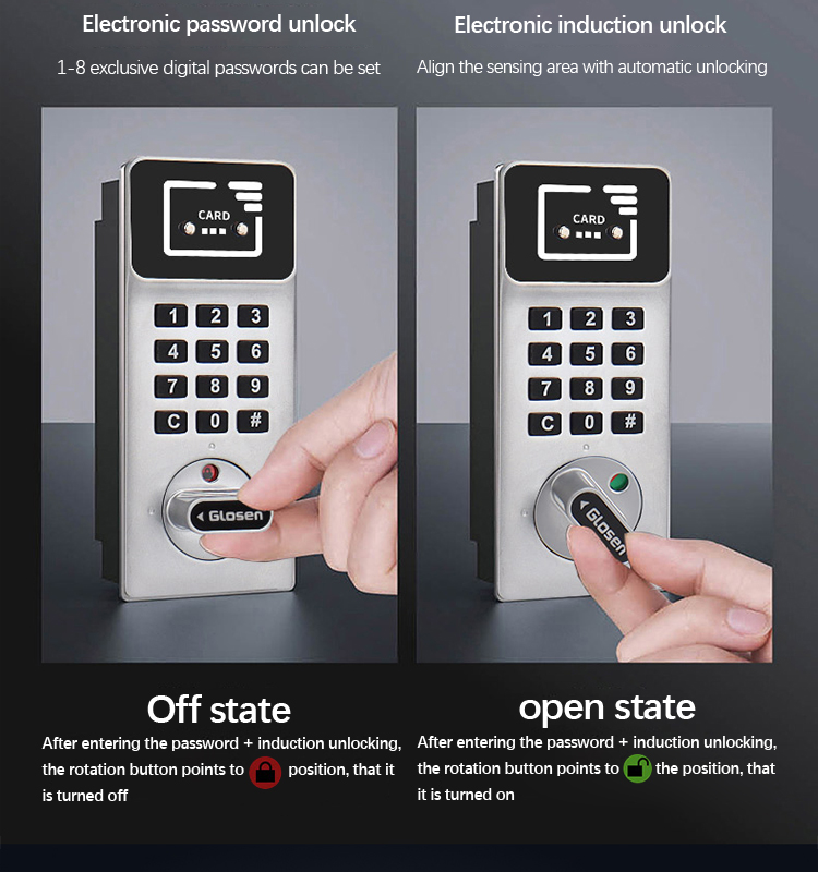 Glosen Smart Safe Box With Wireless Phone Charger Mobile Phone Safety ...