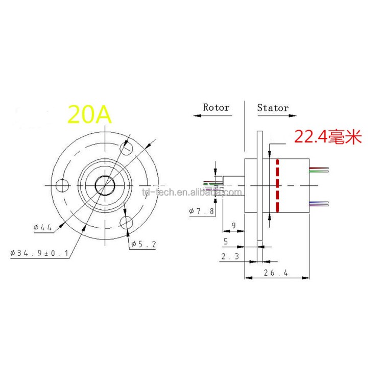 Taidacent Rotate Slip Ring Contact Capsule Conductive Electrical ...