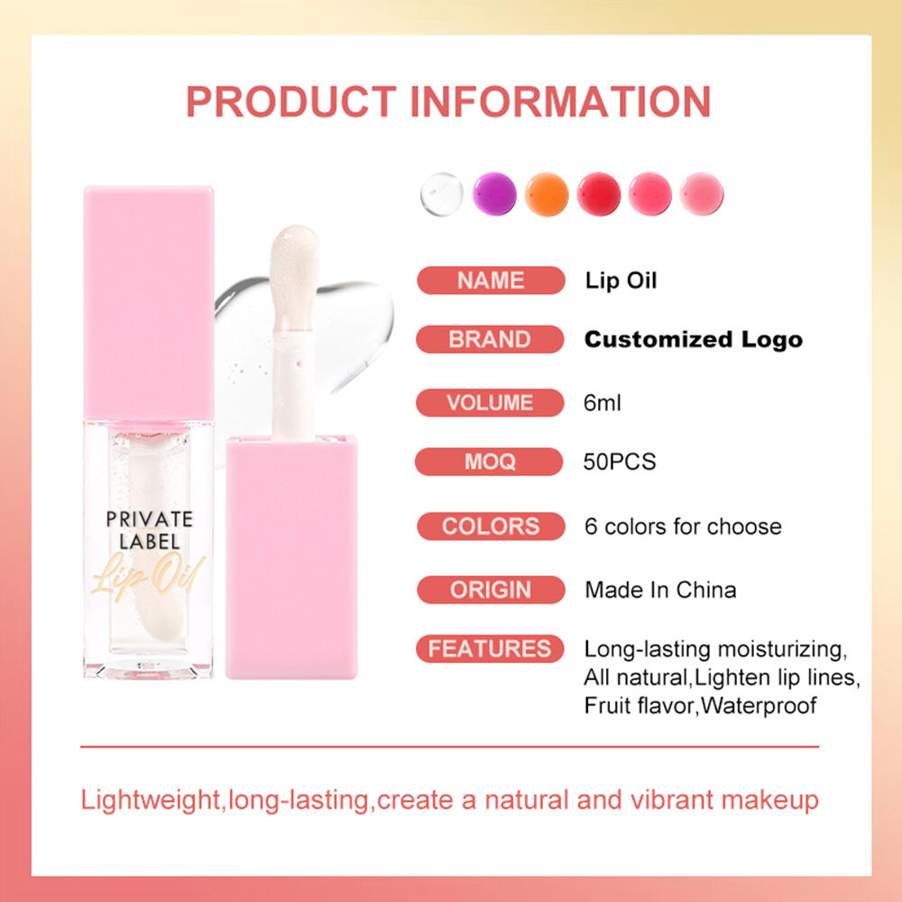 Makeup Factory Custom Logo Moisturizing Fruit Scents Lip Oil Non-sticky ...
