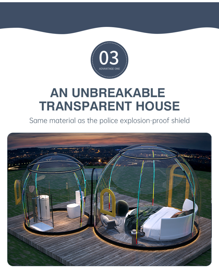 Buy Wholesale China Luxury One Room With One Living Room Transparent ...