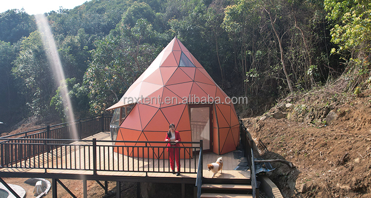 Luxury Geodesic Dome Tent For Glamping And Family Resort With Tempered ...