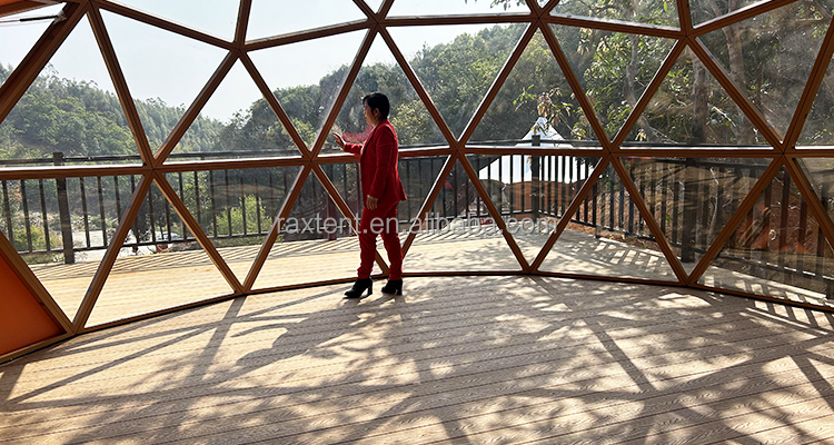 Luxury Geodesic Dome Tent For Glamping And Family Resort With Tempered ...