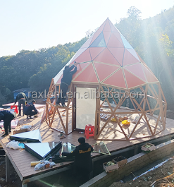 Luxury Geodesic Dome Tent For Glamping And Family Resort With Tempered ...