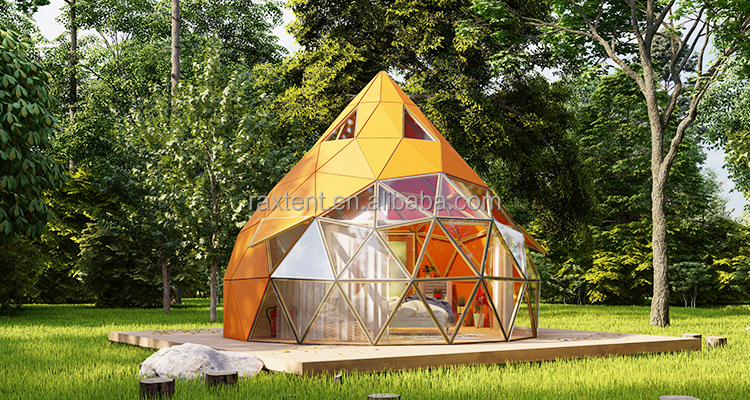 Luxury Geodesic Dome Tent For Glamping And Family Resort With Tempered ...