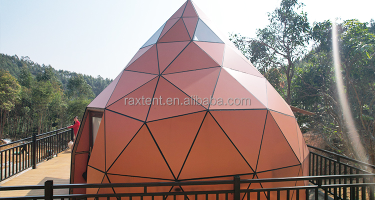 Luxury Geodesic Dome Tent For Glamping And Family Resort With Tempered ...