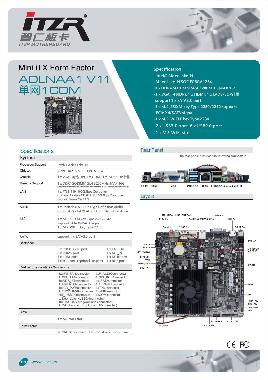 Compre Esonic Mini Itx Motherboard Adlnaa1 1 Com Soporte Alder Lake-n ...