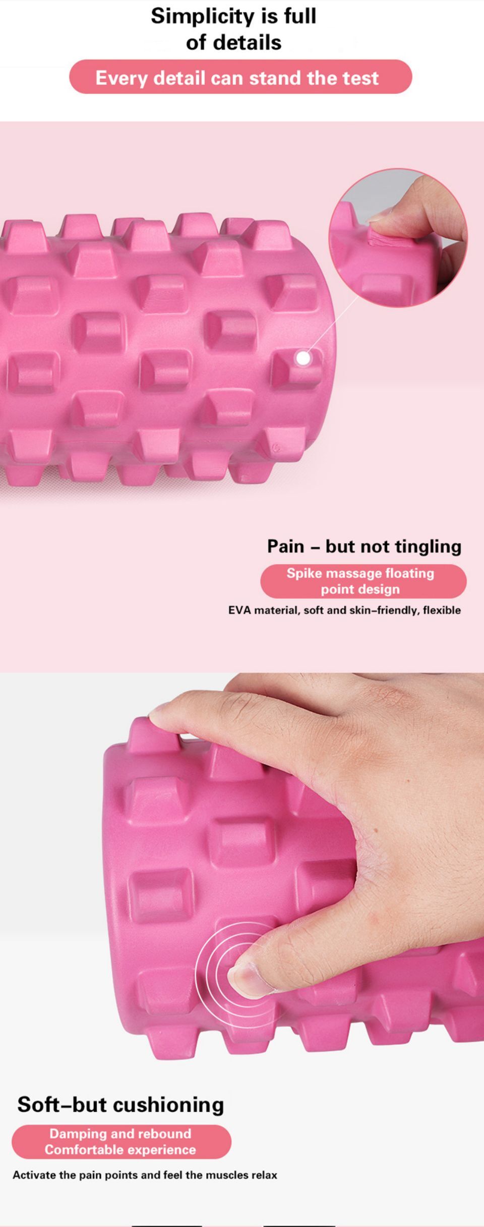 Buy Wholesale China Yoga Back Roller Muscle Massage Eva Pvc Hollow Foam ...