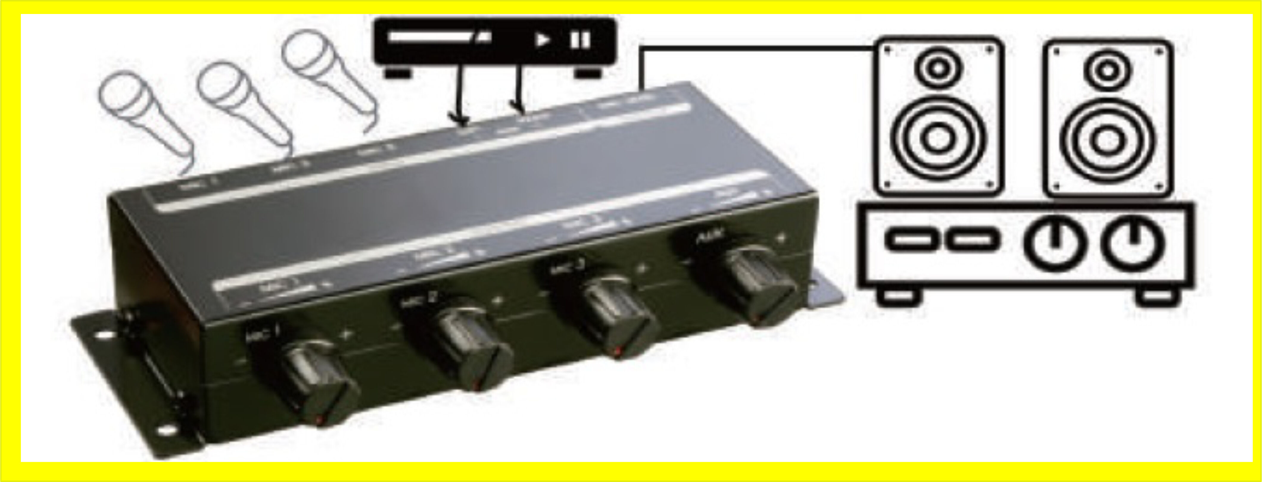 Buy Wholesale Taiwan Passive 3 Microphone Mixer With Aux Input ...