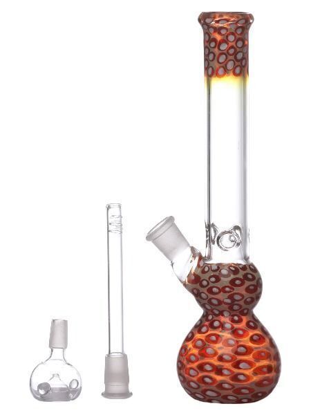 Metier 10 Inch Tall Double-bulb Glass Ice Water Pipe Bong Smoking Water ...