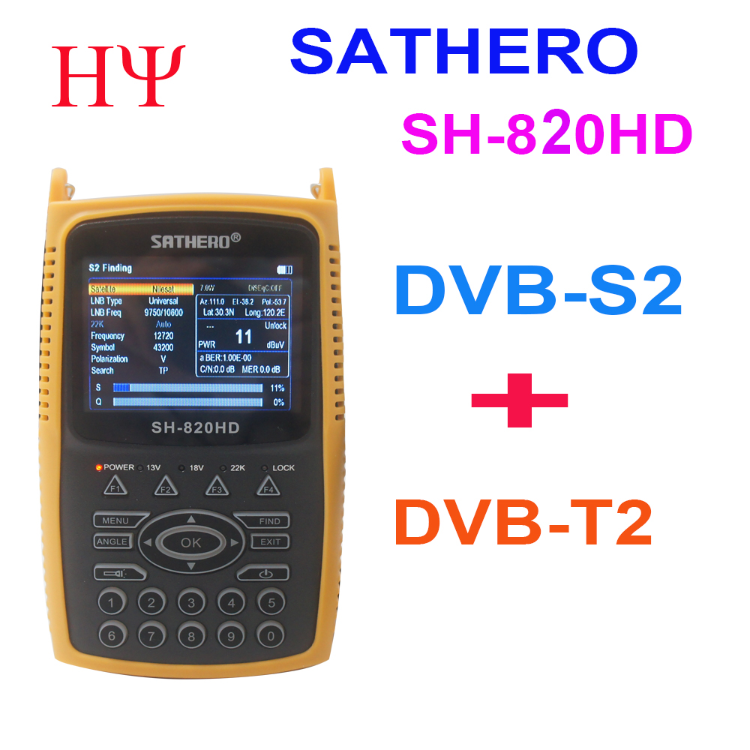 Buy Wholesale China Sathero Sh-820hd Dvb-s2 T2 Cctv Satlink 6980 Digital Satellite Meter Finder ...