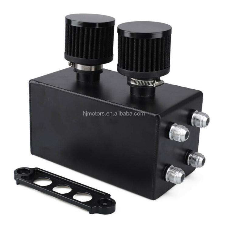 Universal An10 Inlet Oil Catch Can With Dual Breather Filter Baffled ...