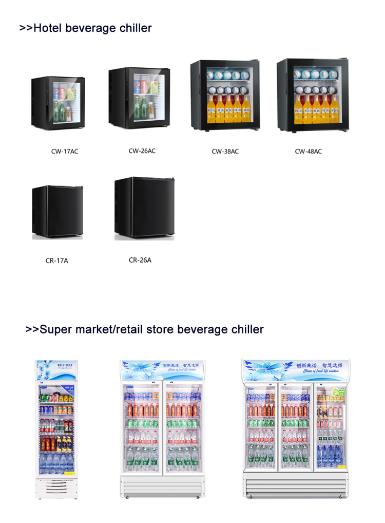 Insulating Glass Door Auto Defrost Beverage Display Showcase Wine ...