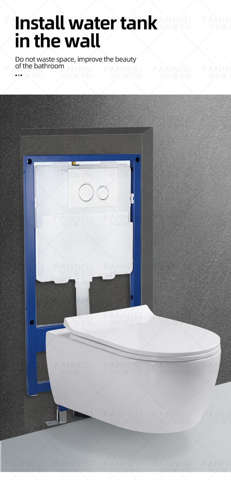 Buy Wholesale China F-82193 Italy Wall Hung Toilet Concealed Water Tank ...