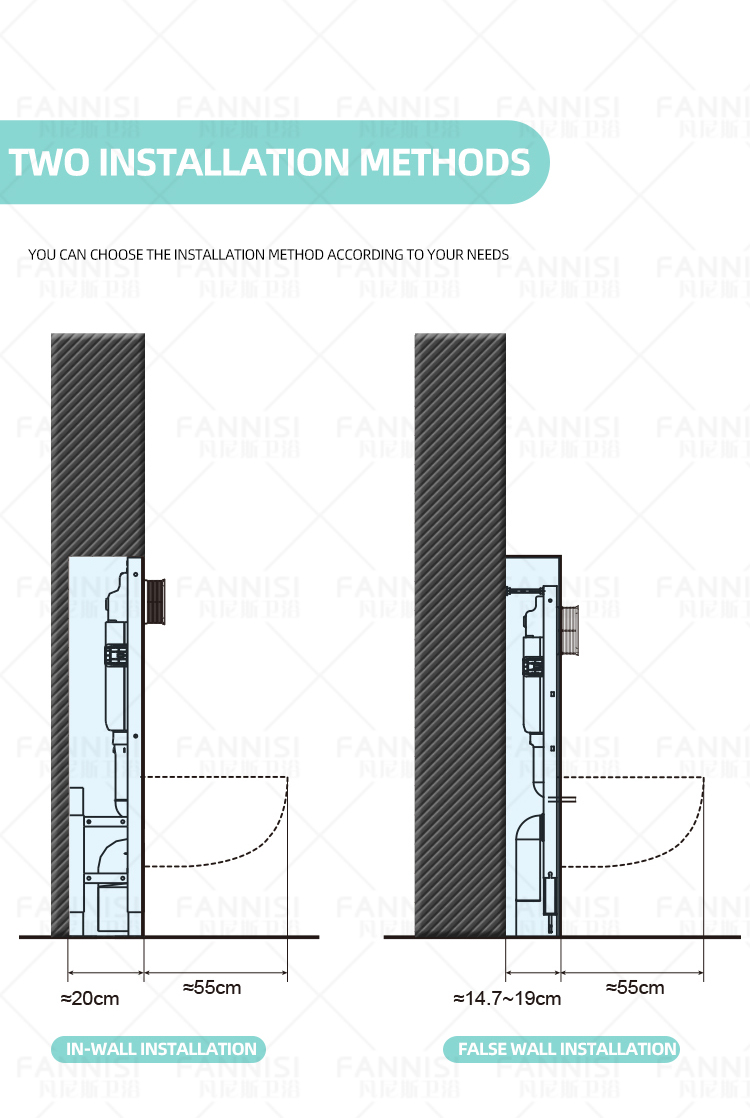 Buy Wholesale China F-82193 Italy Wall Hung Toilet Concealed Water Tank ...