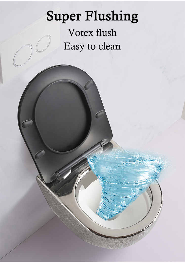 Buy Standard Quality China Wholesale Luxury Floating Toilet Gold Wall ...