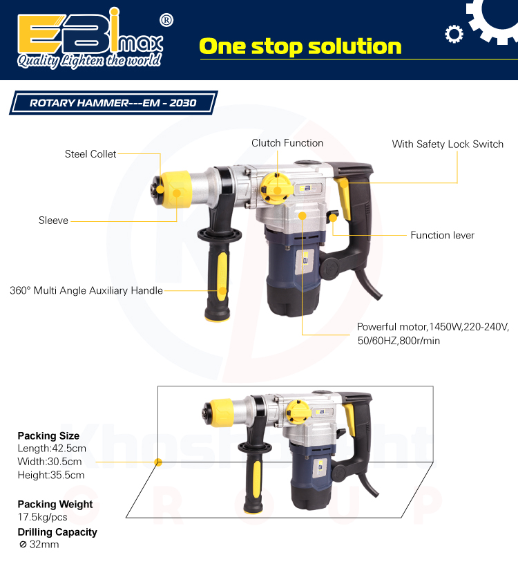 Bulk Buy China Wholesale Ebimax Portable Power Tools Rotary Hammer ...