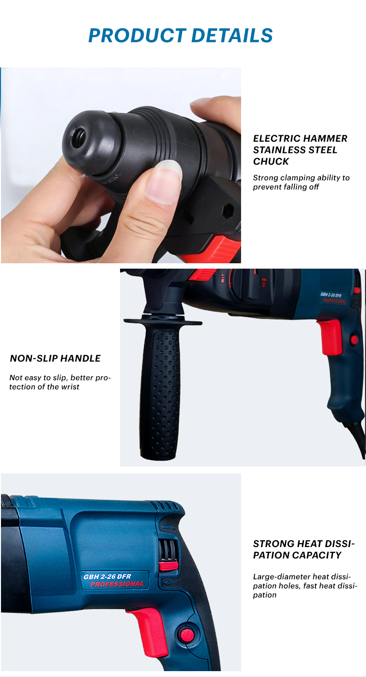 850w Marque Bati Electrical Hand Demolition Drill Machine Impact Wrench Power Rotary Hammer ...