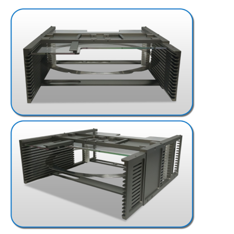 Wafer Carrying Frame Box 12 "13 Aluminum Alloy Slot Hard Oxidation Anti ...