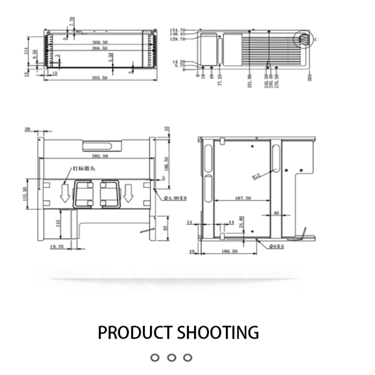 Wafer Carrying Frame Box 12 "13 Aluminum Alloy Slot Hard Oxidation Anti ...