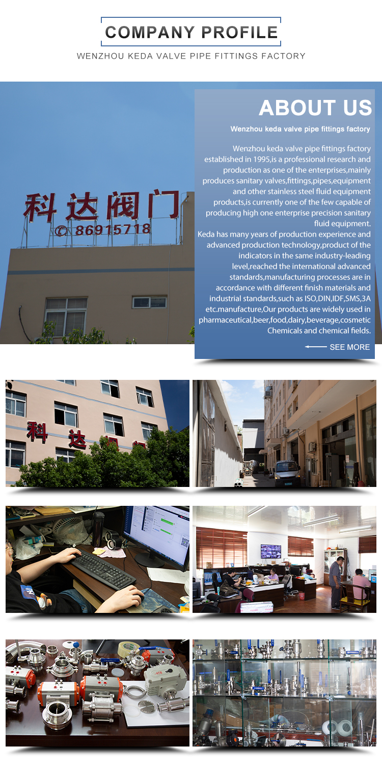 Buy Wholesale China Keda D71x-16p Manual Butterfly Valve Pair Clamp Stainless Steel 304 316 ...