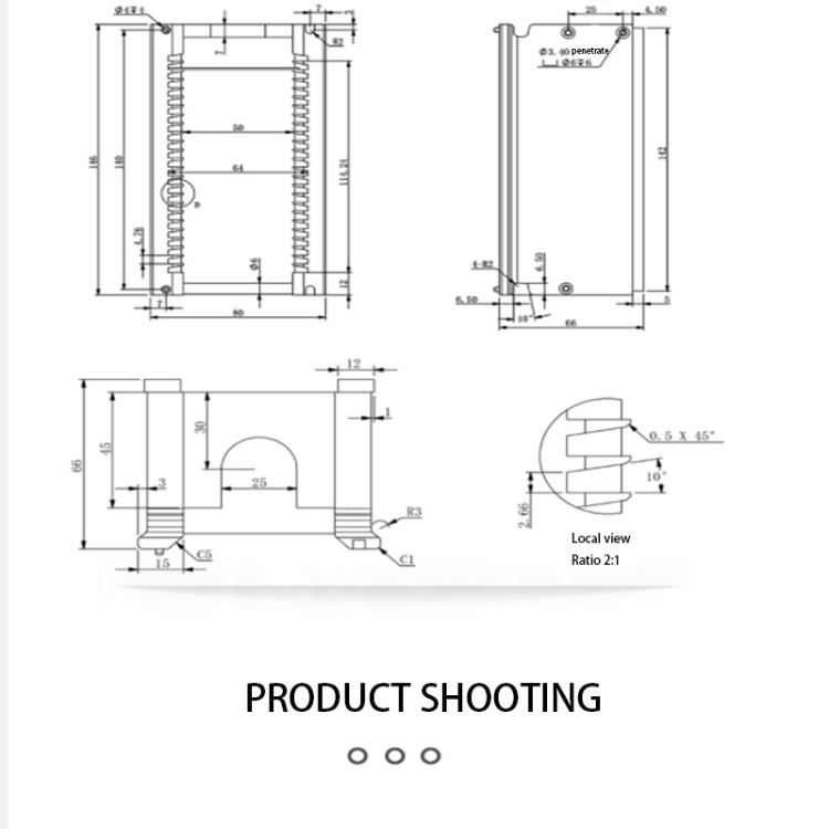 Wafer Frame Box 2 '' 25 Slot Wafer Cassette Precision Processing Anti ...