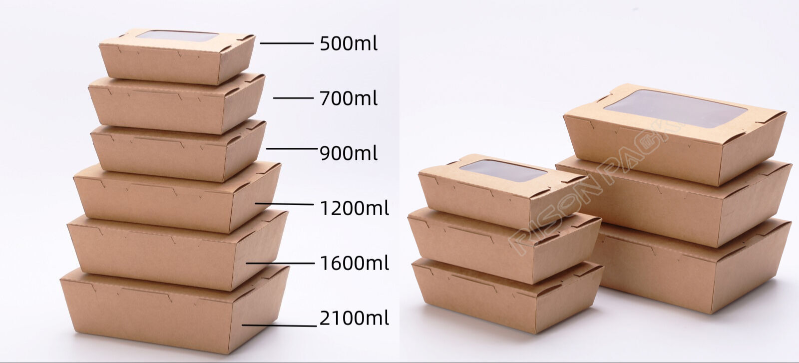 Wholesale Kraft Paper Food Box Salad Fruit Takeaway Box Lunch Packaging ...