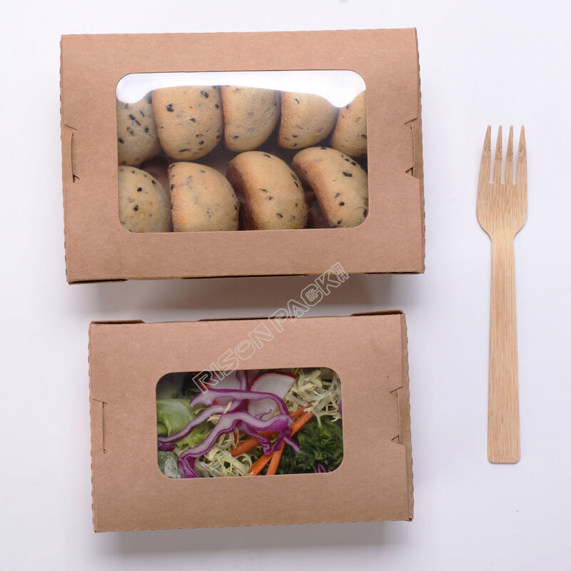 Wholesale Kraft Paper Food Box Salad Fruit Takeaway Box Lunch Packaging ...