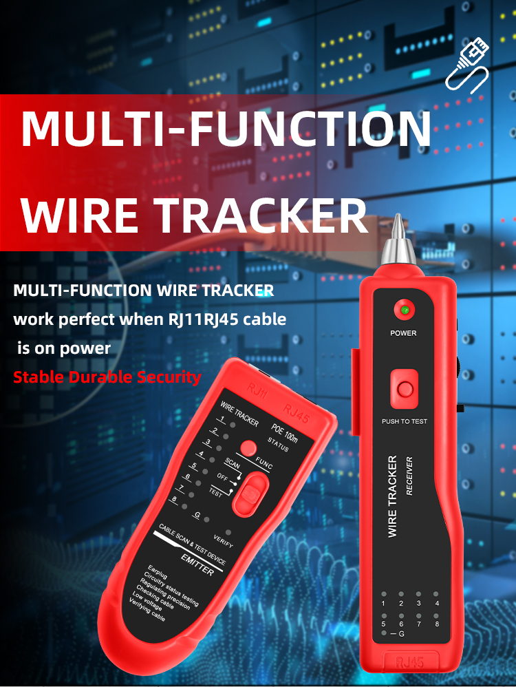 Ethernet Network Cable Tester Kit Rj11 Rj45 Cat5/5e Cat6 Lan Wire ...