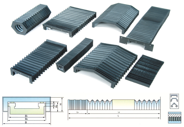 Ball Screw |linear Guide Accordion Protection Cnc Round Bellows Cover ...