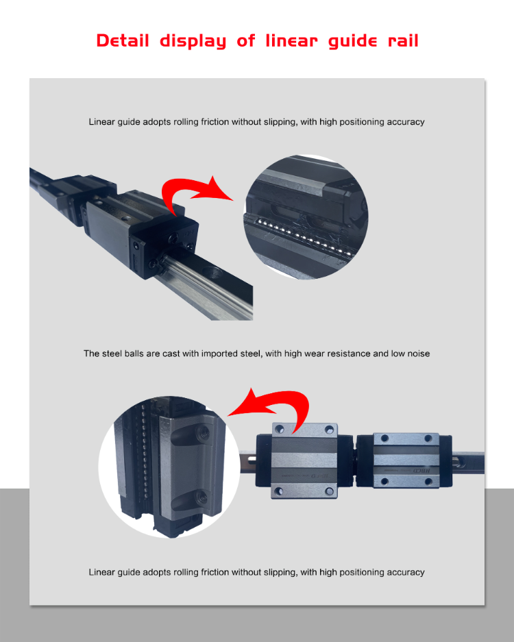 Heavy Load Linear Module Slider 100mm 200mm 500mm Stroke With Linear Guides And Ball Screw For ...