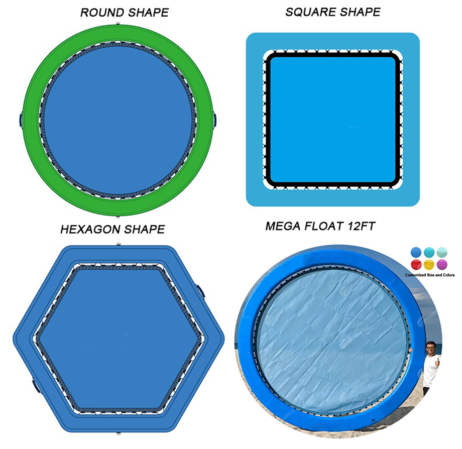 Buy Wholesale China Round Inflatable Floating Sea Boat Docks Swim ...