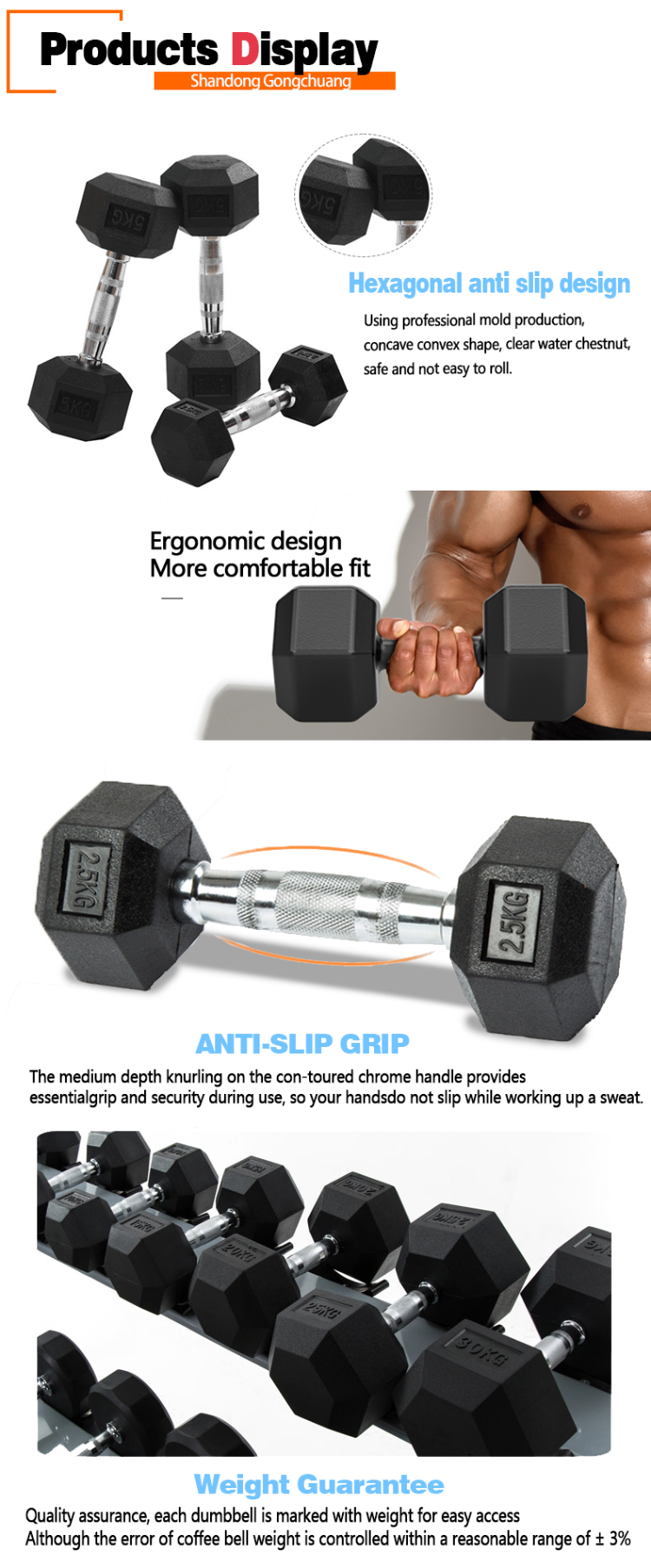 Buy China Wholesale Rubber Hex Dumbbell Set Fitness Buy Cheap 10kg 20kg ...