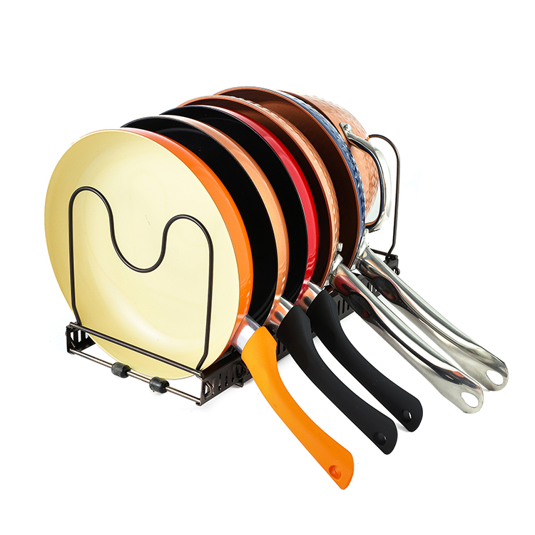 2021 Multifunctional Telescopic Kitchen Shelf Wrought Iron Pot Cover ...