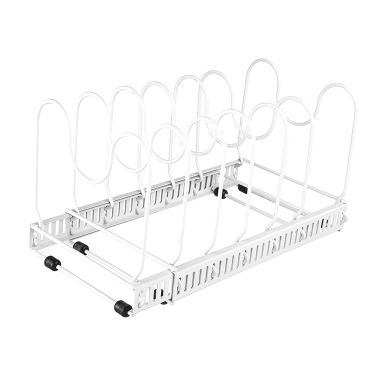 2021 Multifunctional Telescopic Kitchen Shelf Wrought Iron Pot Cover ...