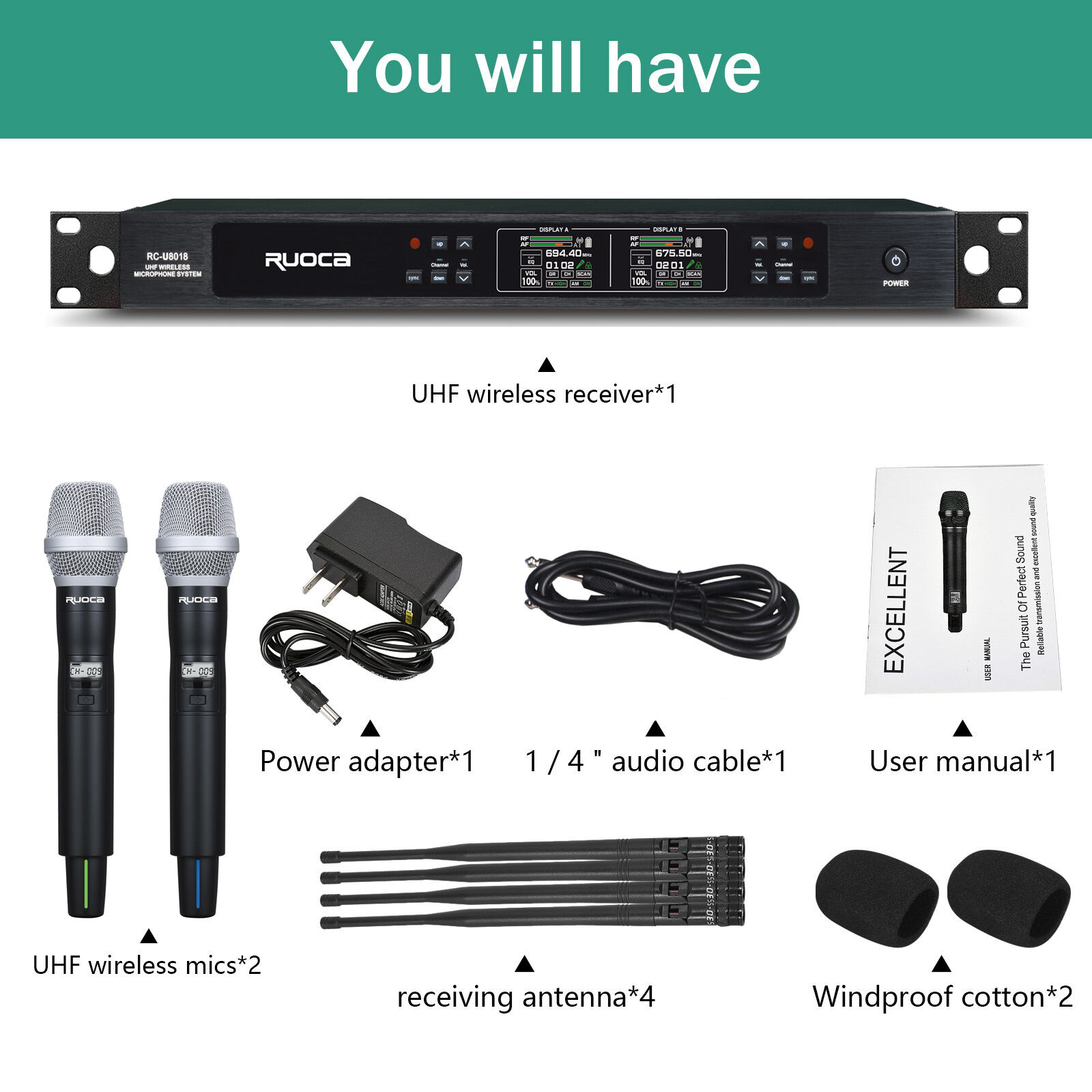 Buy Wholesale China High Quality Handheld Wireless Mic Uhf Wireless ...
