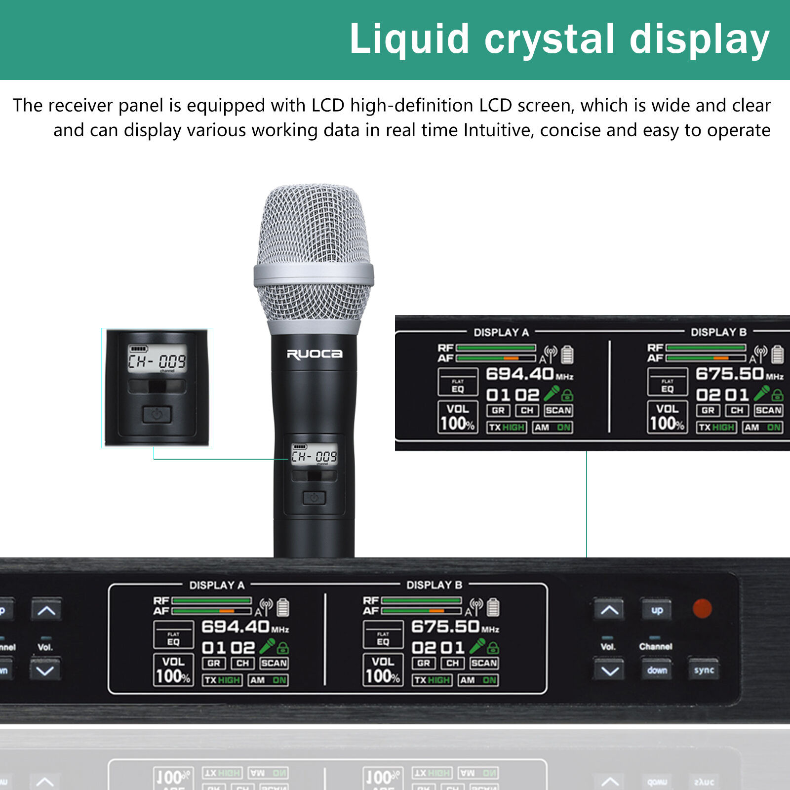 Buy Wholesale China High Quality Handheld Wireless Mic Uhf Wireless ...