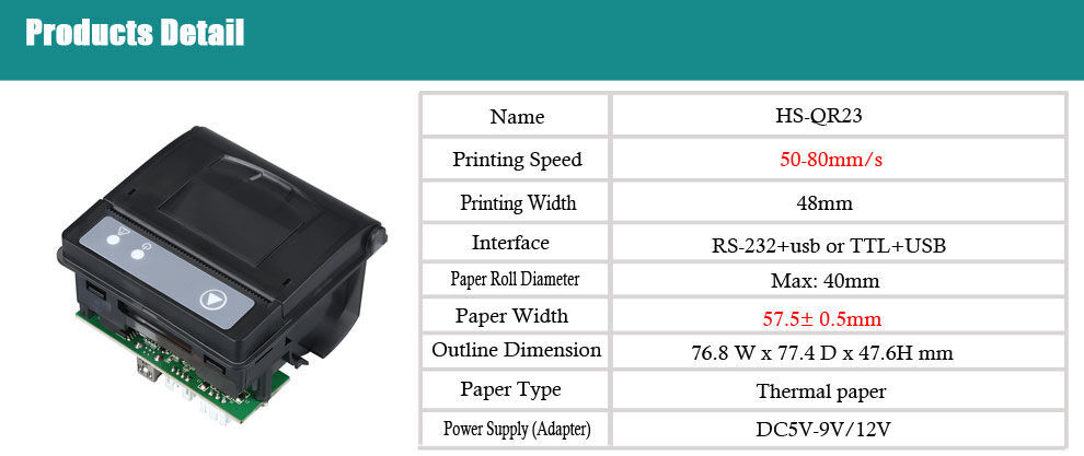 Buy Wholesale China Wholesale 58mm Micro Thermal Panel Receipt Printer ...