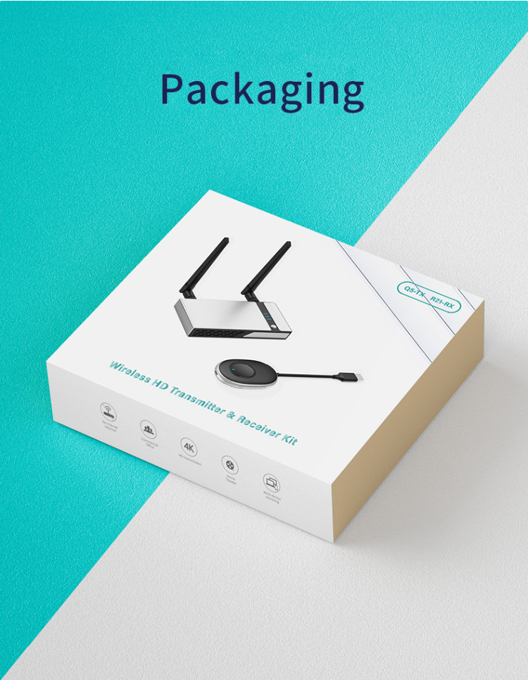 Mirascreen 4k Wireless Hdmi Transmitter And Receiver R21+q5 Wireless ...